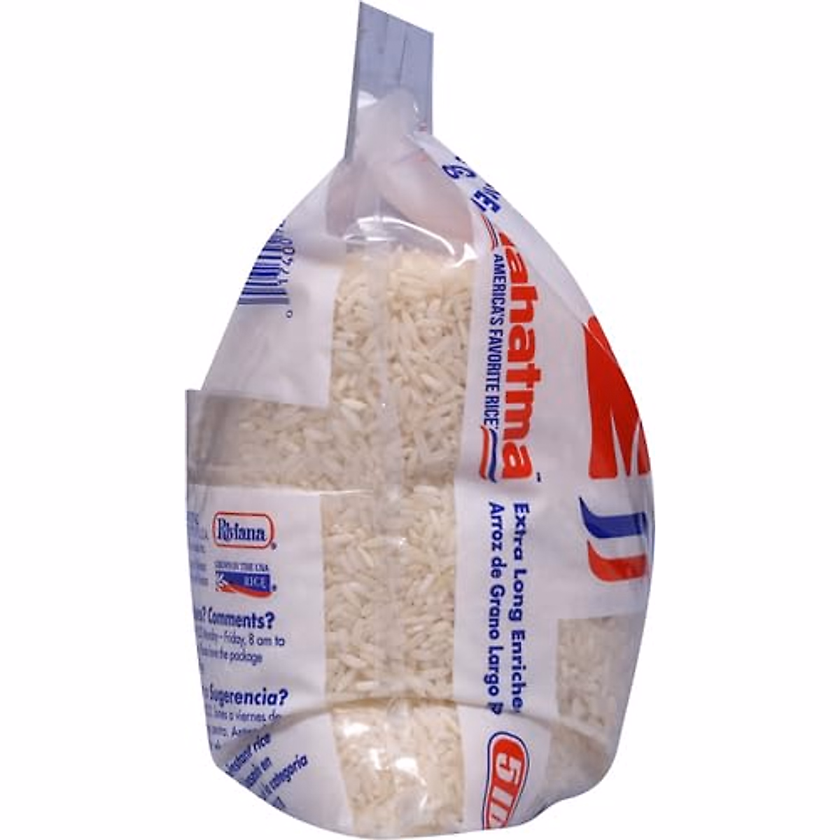 Mahatma Extra-Long-Grain Rice 5-Pound Rice Bag, Gluten-Free and Non-GMO White Rice Bulk Bag, 1 Bag of Rice