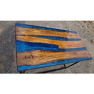 Epoxy Resin River Table, Natural Wood, Epoxy Table, Live Edge Wooden Table, Dining table, Natural Epoxy Table, Resin Table
