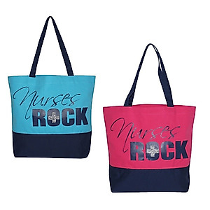 Nurses Rock Tote (Hot Pink)