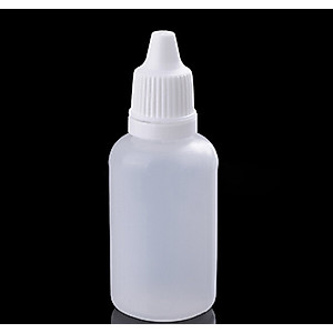 US 50pcs 30ml Empty Plastic Squeezable Dropper Bottles Eye Liquid Dropper Sample
