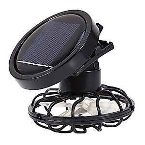 Lsaardth Solar Fan Clip on Fan - Solar Powered Camping Fan Travel Fan Tent Fan Small Desk Fan Ceiling Fan for Home Office Camping Tent Car