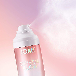 JOAH Face Mist Crystal Glow Refreshing Facial Spray Luminizer with Hyaluronic Acid, Hibiscus Extract and, Peptides, Prep Refresh & Set Makeup, Korean Skin Care, 2.7 Oz