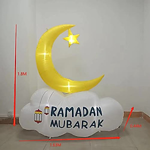Inflatables Outdoor/Indoor Yard Decorations for Muslim/Islamic Holidays, Inflatable Ramadan & Eid Mubarak, Sheep for Eid ul Adha, Mosque/Masjid, & Muslim Boy & Girl (Ramadan & Eid Mubarak)