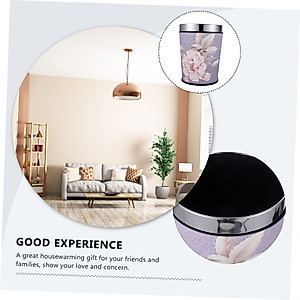 VILLCASE Garbage Can Trash Can Bedroom Wastebasket Trash Container Vintage Trash Can Rustic Trash Can Stainless Steel Trash Can Bathroom Trashcan Pp Purple Basketball Office Round