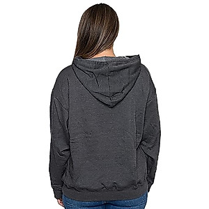 Harry Potter Womens Hoodie Hogwarts Crest Pullover (Charcoal, Medium)