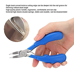Stable Cuticle Scissors Nail Cuticle Pliers Pedicure Cutter Tool for Men and Women for Home Use for Different Nail for Nail Care(blue)