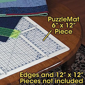PuzzleMat 6” x 12” Rotary Cutting Mat – Snap Together to Create the Size Cutting Mat You Need. Easy to Store and Long-lasting. Rotary Cutters Cut Cleanly Over Seams. – 2 Pack