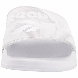 Reebok Women's Fulgere Slides Sandal, White/Skull Grey, 7