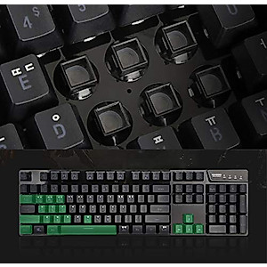 ABKO KM350 Desktop Keyboard & Mouse Gaming Combo Rainbow LED, 19 Key Anti-Ghosting, Max 3200 DPI English/Korean Type