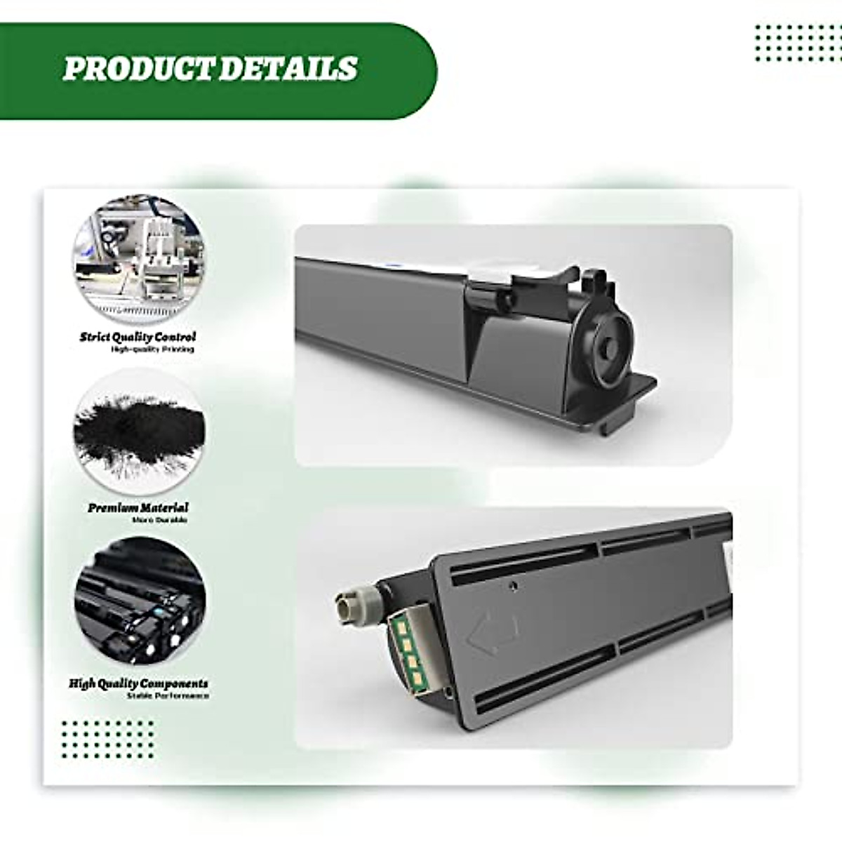 ZLOR Compatible High Yield T5018U T-5018U Toner Cartridge Replacement Use for Toshiba E-Studio 2018A 2518A 3018A 3518A 4518A 5018A Printer 3pack