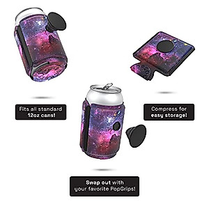 PopSockets PopThirst Can Koozie, Drink Holder, Koozies for Cans - Blue Nebula