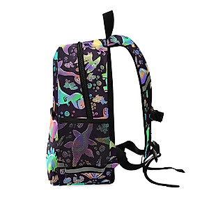 senya Rainbow Dinosaurs Toddler Backpack for Kids Boy Girls Age 3-6, Preschool Mini Backpack with Leash