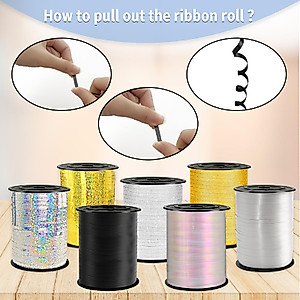 Black Curling Ribbon, 500 Yard Black Ribbon, Curling Ribbon, 1/5" Ribbon Curling for Present Wrapping, Balloon Ribbon, Birthday, Party, Festival, Florist Flowers Decoratio, Art Craft