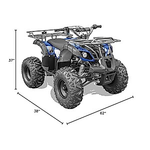 MotoTec Bull 125cc 4-Stroke Kids Gas ATV Blue