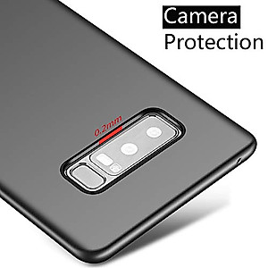 KEEPCA Galaxy Note 8 Slim Case,Thin TPU Silicone Flexible Rubber Soft Skin Gel Lightweight Anti-Scratches Shockproof Protective Cases Cover for Samsung Galaxy Note 8,Matte Black