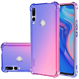 Gufuwo Case for Huawei Y9 Prime 2019/Honor 9X/P Smart Z STK-LX1 Cute Case Girls Women, Gradient Slim Anti Scratch Soft TPU Phone Cover Shockproof Protective Case for Huawei Y9 Prime 2019 (Blue/Pink)