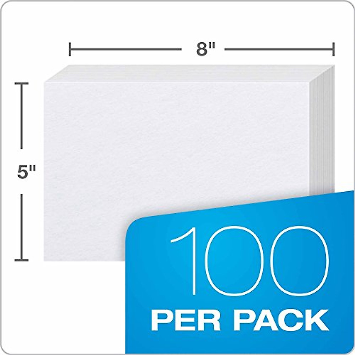 Oxford 50EE Blank Index Cards, 5" x 8", White, 500 Cards (5 Packs of 100) (50)