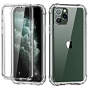 BAISRKE Case Cover for iPhone 11 Pro Max,[Built in Screen Protector] Dual Layer Full Body Shockproof High Impact Protective Phone Case Cover for iPhone 11 Pro Max 6.5 inch - Clear