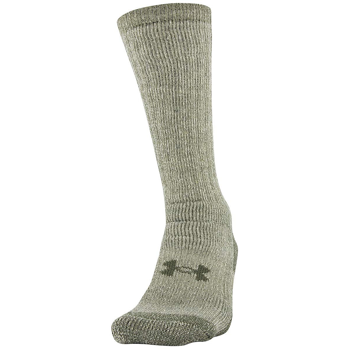 Under Armour Adult Hitch Coldgear Boot Socks, 2-Pairs , Khaki Base/Marine Od Green , Large