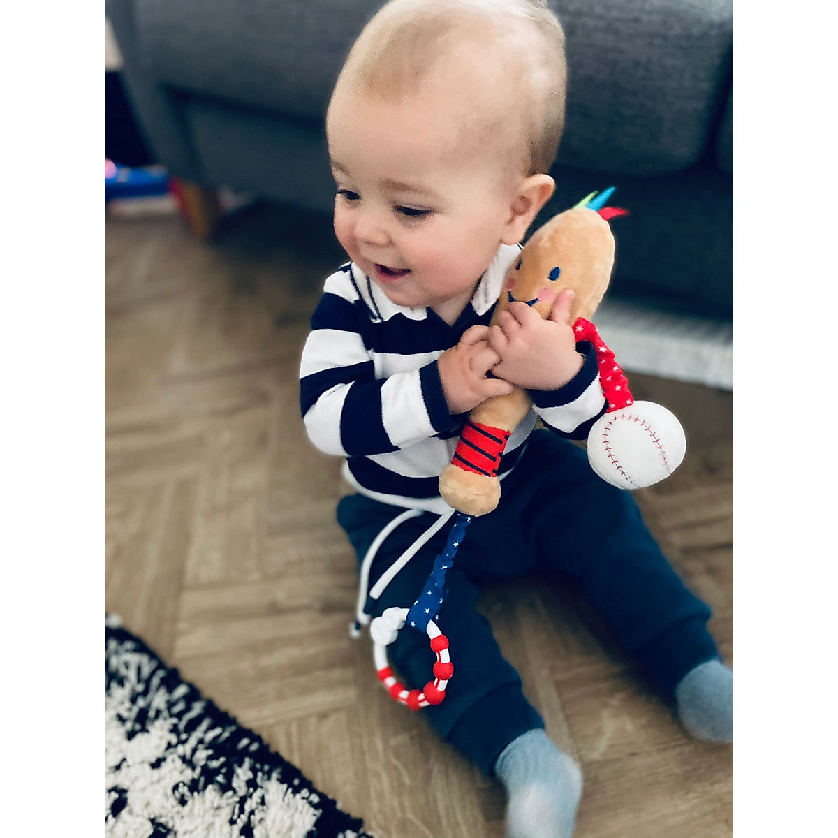 Baby Baseball Toy | Ideal Toy from Birth to 12 Months | My First Baseball bat | Inspire and Play | Extra Sensory Features for Babies | Part of The LITTLE SPORT STAR Collection for Babies