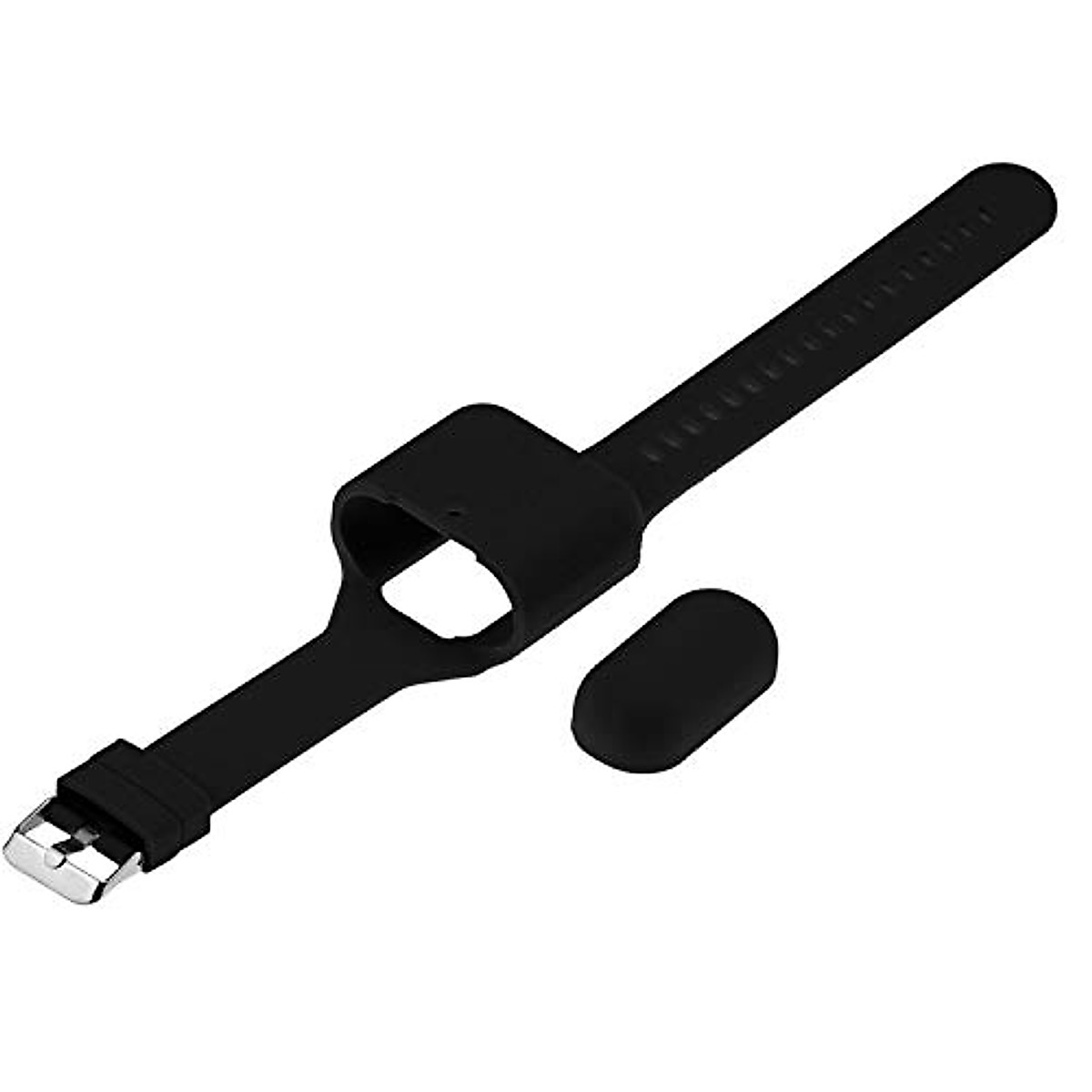 Newest 2021 Wrist Band for AirPods/AirPods 2 Case Accessories Sport Strap Cover Compatible with Apple Airpods 1st and 2nd Wireless Charging Case Portable Full Protective Silicone Skin (Black)