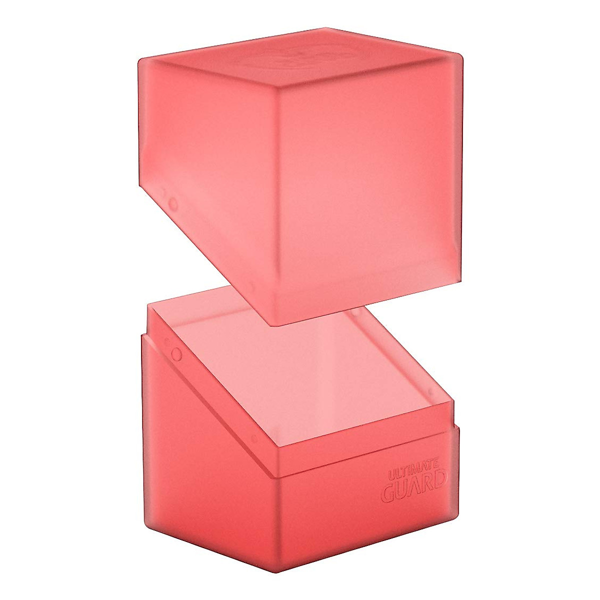 Ultimate Guard Boulder 80+, Deck Case for 80 Double-Sleeved TCG Cards, Ruby, Secure & Durable Storage for Trading Card Games, Soft-Touch Finish