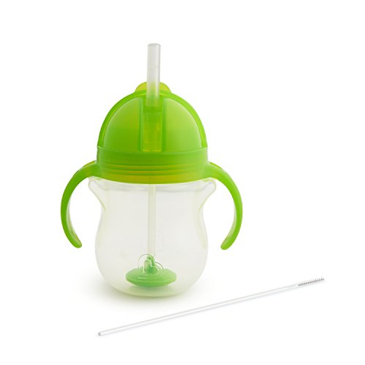 Munchkin® Any Angle™ Weighted Straw Trainer Cup with Click Lock™ Lid, 7 Ounce, 2 Pack, Blue/Green