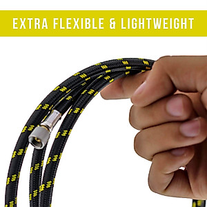 Master Airbrush Premium 10 Foot Nylon Braided Airbrush Hose with Standard 1/8" Size Fittings on Both Ends (Hose color may vary)