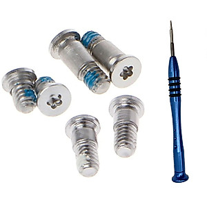 Space Grey Silver Bottom Case Cover Screws+Screwdriver for MacBook A1708 Late 2016 Mid 2017 A2159 2019 Space Grey Silver Bottom Case Cover Screws (Silver Screws)