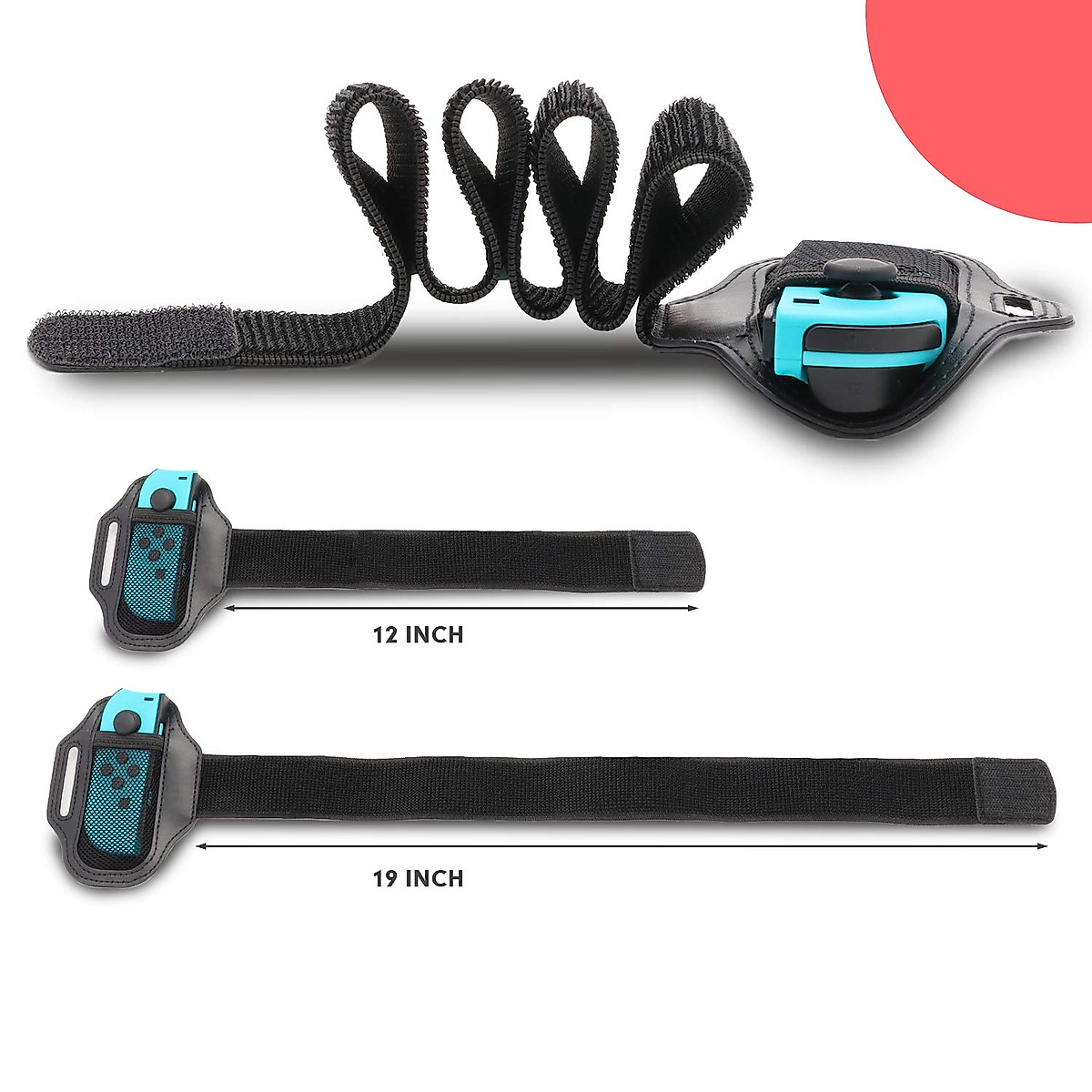 HEATFUN Leg Strap for Nintendo Switch Ring Fit Adventure and Nintendo Switch Sports - 2 Packs