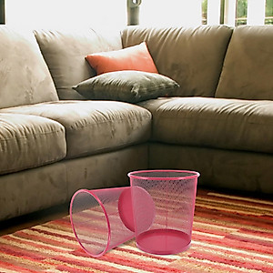 EXCEART Mesh Bathroom Trash Can Waste Basket Home Office Lightweight Mesh Trash Can Kitchen Bedroom Dorm Desk Recycling Bin