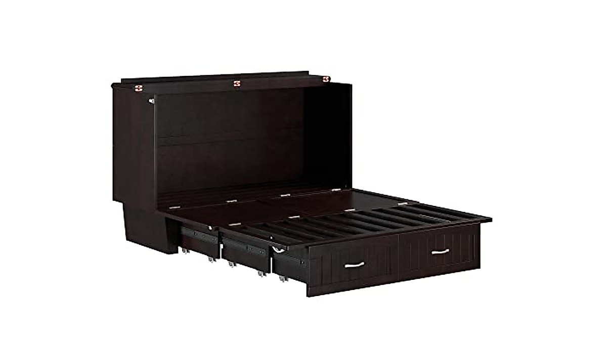 AFI Nantucket Murphy Bed Chest Queen in Espresso - Space-Saving & Stylish
