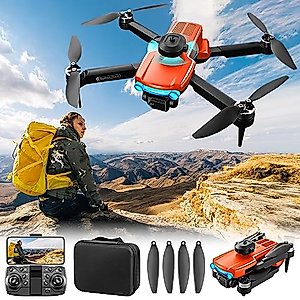 Brushless Motor Drone With 1080P Camera 2.4G WIFI FPV RC Quadcopter With Headless Mode, Follow Me, Altitude Hold, Obstacle Avoidance Toys Gifts For Kids Adults