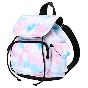 Claire's Mini Backpack Purse - Cute Backpack for Little Girls and Teens Tie Dye Mini Neoprene Backpack - Pink/Blue- Mini Backpack 6.5x3.5x7.5