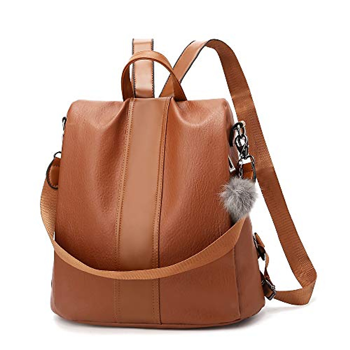 YOUNNE Women Backpack Purses PU Leather Anti-theft Rucksack Waterproof Daypack Casual Shoulder Satchel Bag (Brown)
