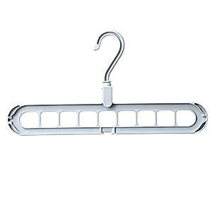 NA Nordic Style Creative Retractable Hanging Clothes Airing Rack Household Folding Plastic Storage Rack Storage Fantastic Nine-Hole Hanger