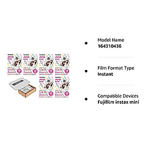Fujifilm Instax Mini Stripe Instant Film 6 Packs of 10 Shots Bulk Pack