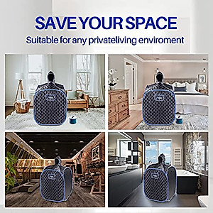 TOREAD Portable Folding Steam Sauna with 1000W&2L steam Generator, Personal Sauna Tent for Relaxation, Fast Heating in 6 Min, with Remote Control, Black