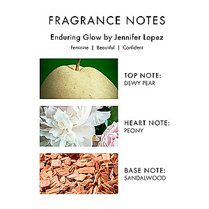 Jennifer Lopez Enduring Glow Eau De Parfum Spray, Iconic Shaped Gold Metalized Bottle, 3.4 Fl Oz (100 ml)