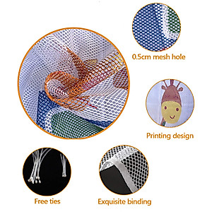 Child Safety Rail Net for Balcony, Patios, Railing and Stairs. Security Guards for Kids/Pet/Toy Both Indoors and Outdoors. 10ft x2.5ft, Sturdy Mesh Fabric Material. (Multicolored)