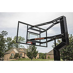 Goalsetter All-American In Ground Adjustable Basketball System with 60-Inch Acrylic Backboard and Single Static Rim, Black (SS45560A1)