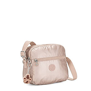 Kipling Keefe Metallic Crossbody Bag Quartz Metallic