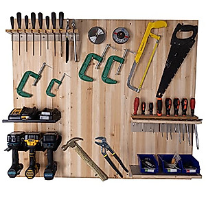 Salade Power Tool Organizer，That 3 Cordless Drills and its Chargers Can be Storaged，Drill Holder Can be Wall Mounted