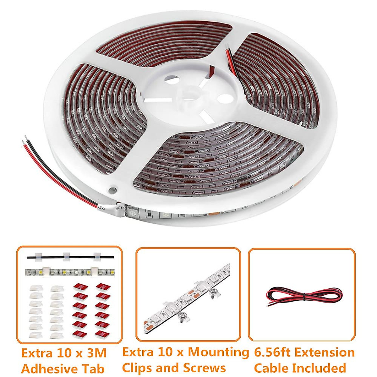 Vbakor RV Awning Led Lights, 20FT 12V Camper Awning Lights for Camper Motorhome Travel Trailer Concession Stands Food Trucks, Waterproof RV Exterior Awning Light Strip for Party BBQ