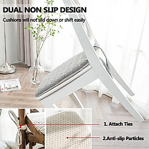 Kitchen Chair Cushions Set of 4 Non Slip, Seat Cushions for Dining Room Chairs, Dining Chair Pads Washable, Summer Colorful Decorative Pads, Breathable and Not Stuffy Yellow