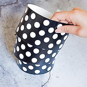 Youngever 52.5 ft Bulletin Board Borders Border for Classroom Decoration, Black Polka Dot Bulletin Border