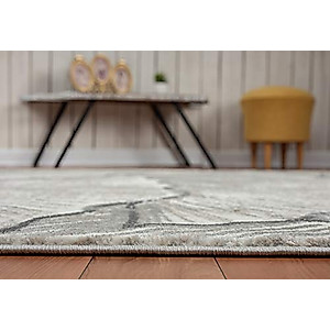 Abani Rugs Porto PRT220 Contemporary Beige Shell Area Rug 3' X 5'