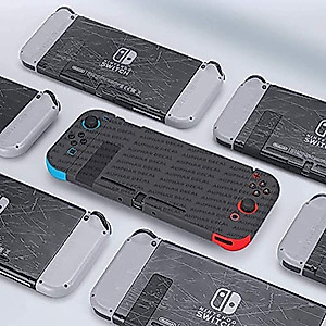 Boorsed Skin Cover Decals Vinyl for Nintendo Switch, Anime Game Protector Wrap Full Set Protective Faceplate Stickers Console Joy-Con Dock (Sonic The Hedehog [2817])