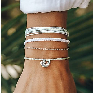 Pura Vida Save the Sloths Bracelet Pack - Stackable Bracelets for Women & Teen Girls - Handmade Accessories, Adjustable Bands - Multicolor, Set of 3