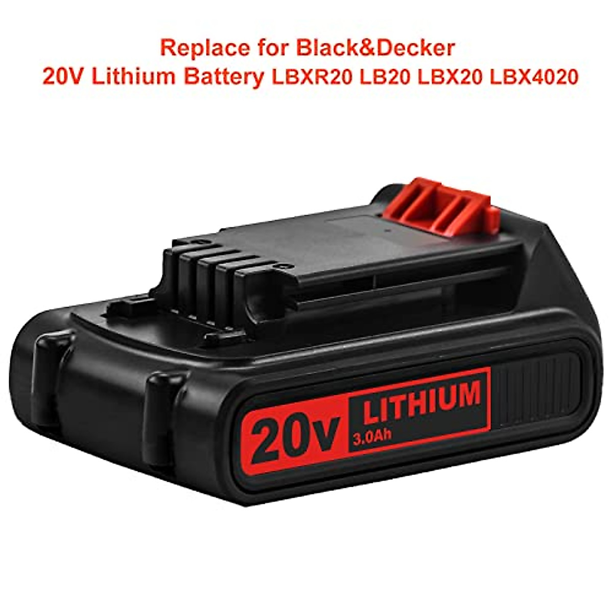 LBXR20 20 Volt 3.0Ah Replacement Battery Compatible with Black and Decker 20V Lithium Battery Max LB20 LBX20 LBXR2020-OPE LBXR20B-2 LB2X4020 LST220